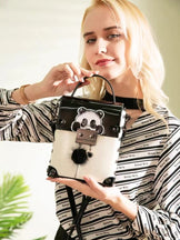 Panda Bag, Cartoon Punk Bag, Crossbody Bag with Panda Art in 2 Colors ...