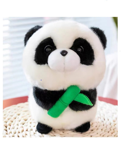 Small Panda Bear Stuffed Animal, Cute Stuffed Panda with Bamboo, 7.8 ...